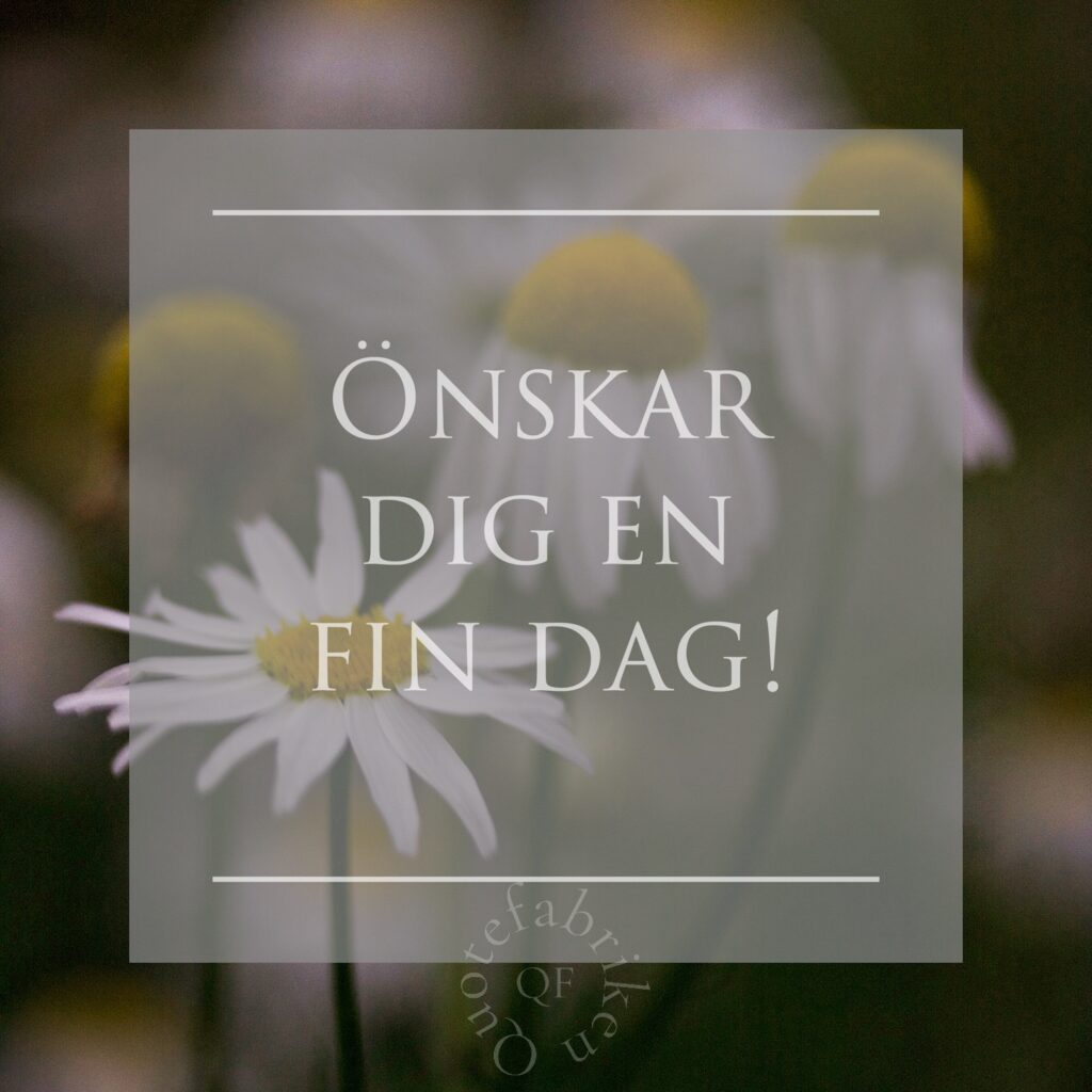 Önskar dig en fin dag! – Quotefabriken